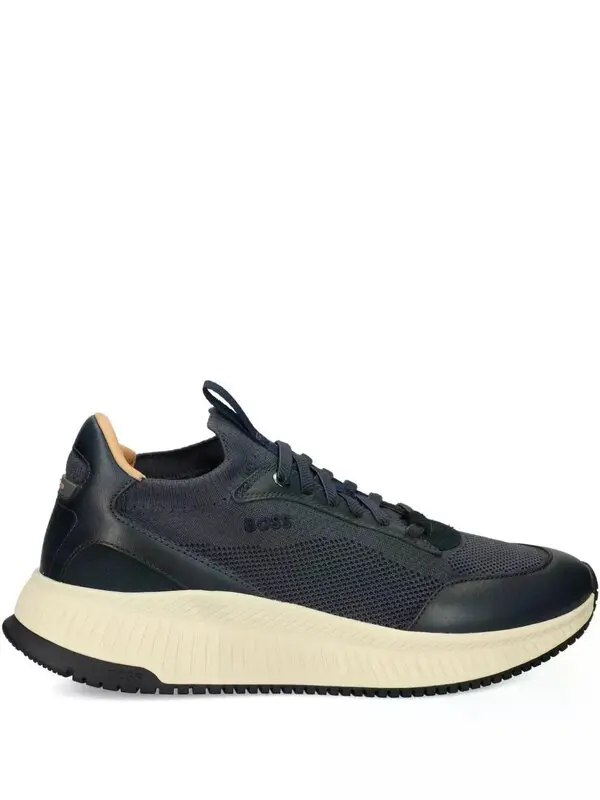 BOSS Ttnm Evo Trainers With Knitted Uppers And Leather Trims