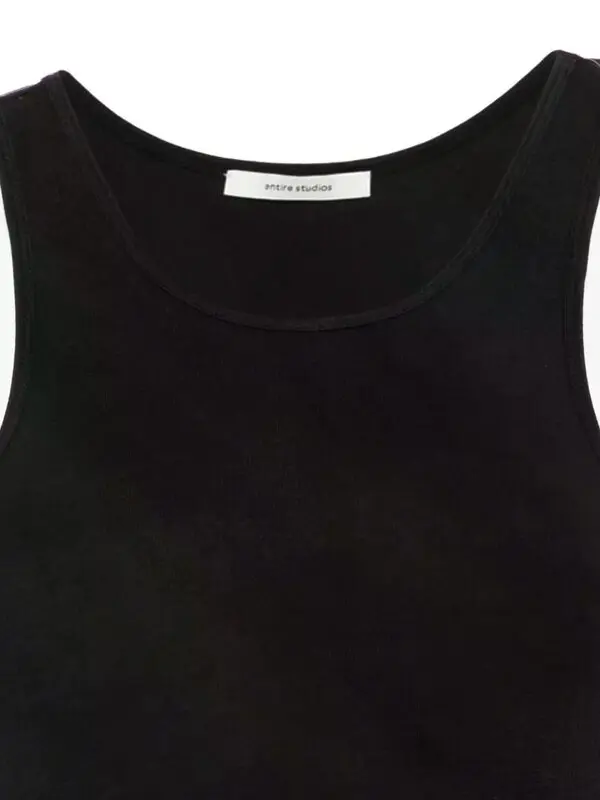 ENTIRE STUDIOS Midi Muscle Tank Dress - Black
