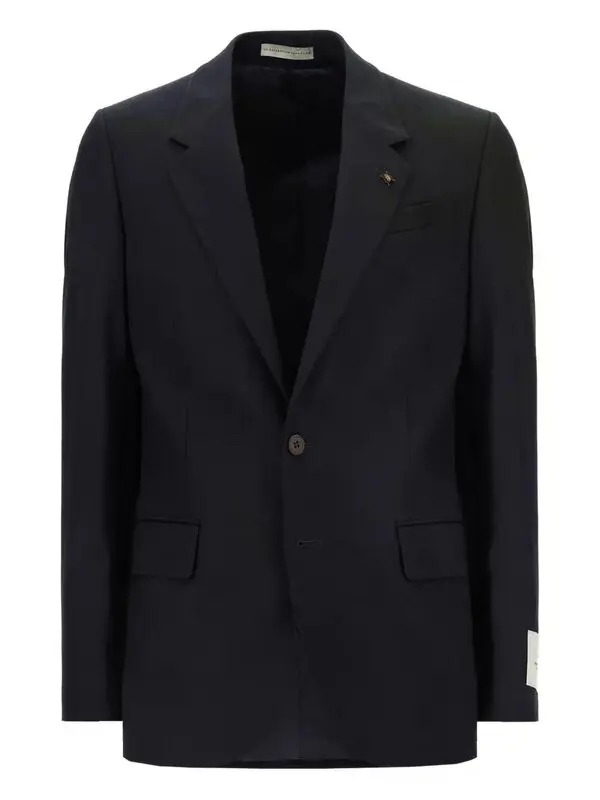 Corneliani Beetle-brooch Single-breasted Blazer - Blue