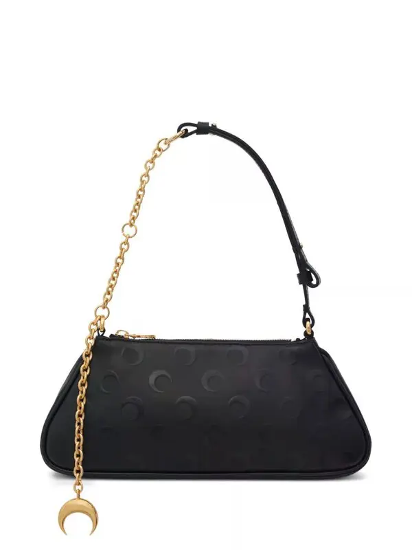 MARINE SERRE Moon Embossed Chain Shoulder Bag - Black