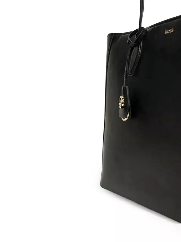 BOSS Leather Tote Bag With Charm