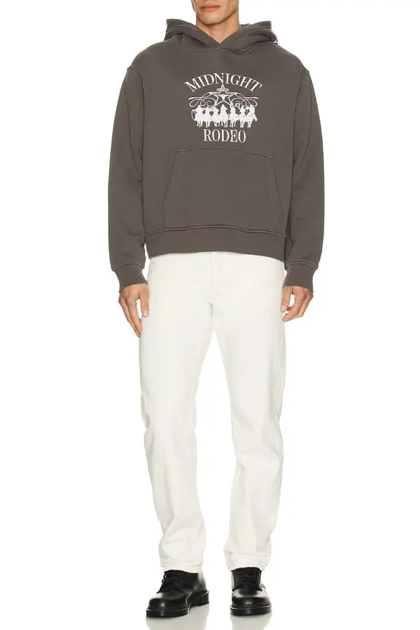 MIDNIGHT RODEO Western Graphic Hoodie - Vintage Grey