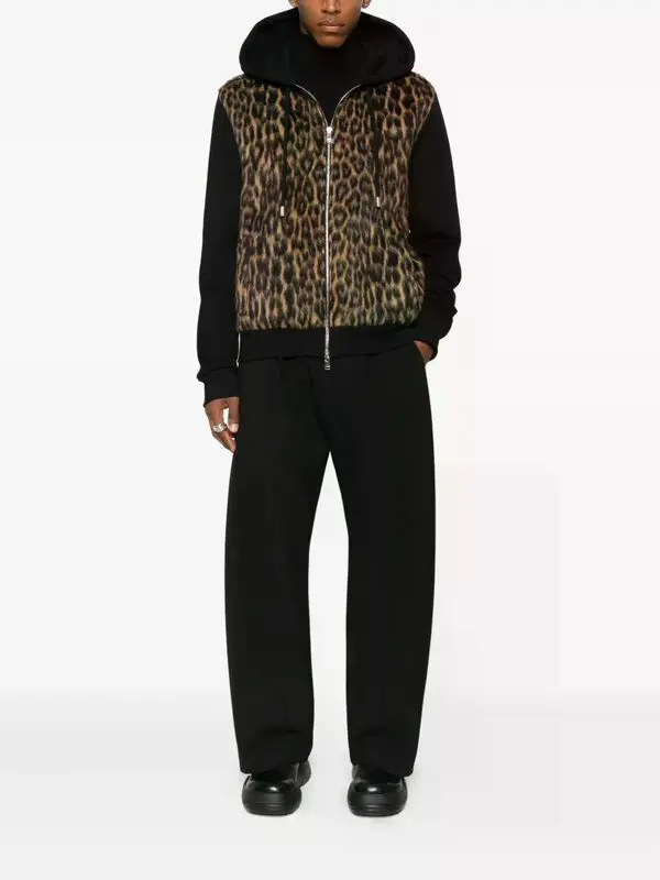 LANVIN Animal-pattern Zip Hoodie