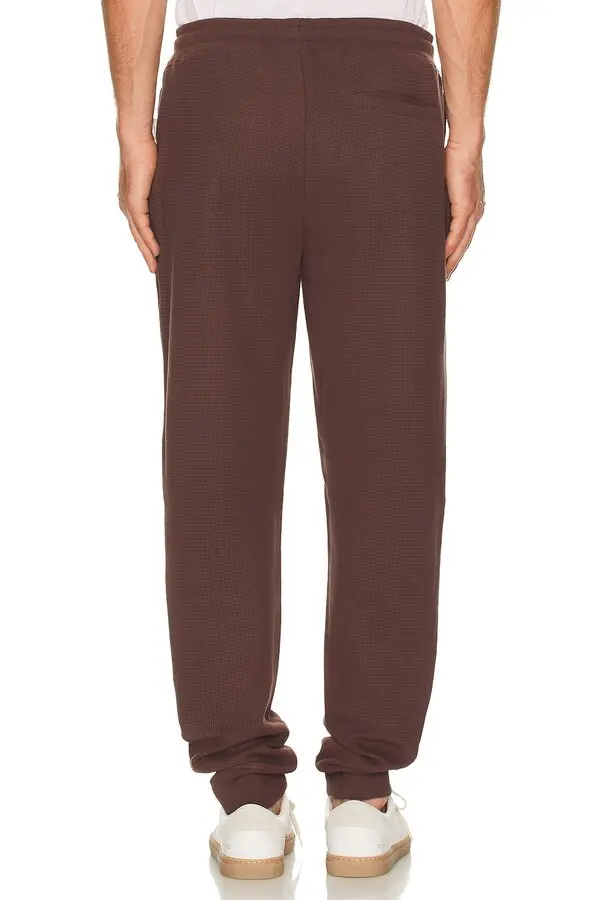 Onia Waffle Jogger In Brown - Java