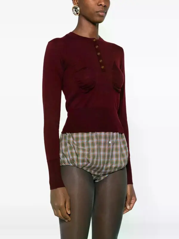 VIVIENNE WESTWOOD Button Detail Jumper - Red
