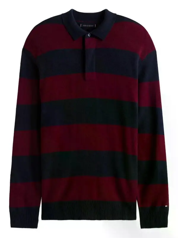 Tommy Hilfiger Striped-collared Polo-shirt