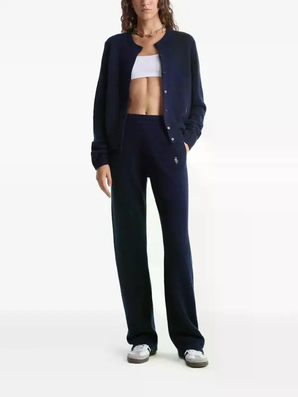 SPORTY & RICH Embroidered Trousers - Blue