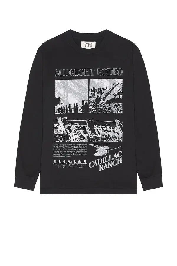 MIDNIGHT RODEO Cadillac Ranch Long Sleeve Tee - Black