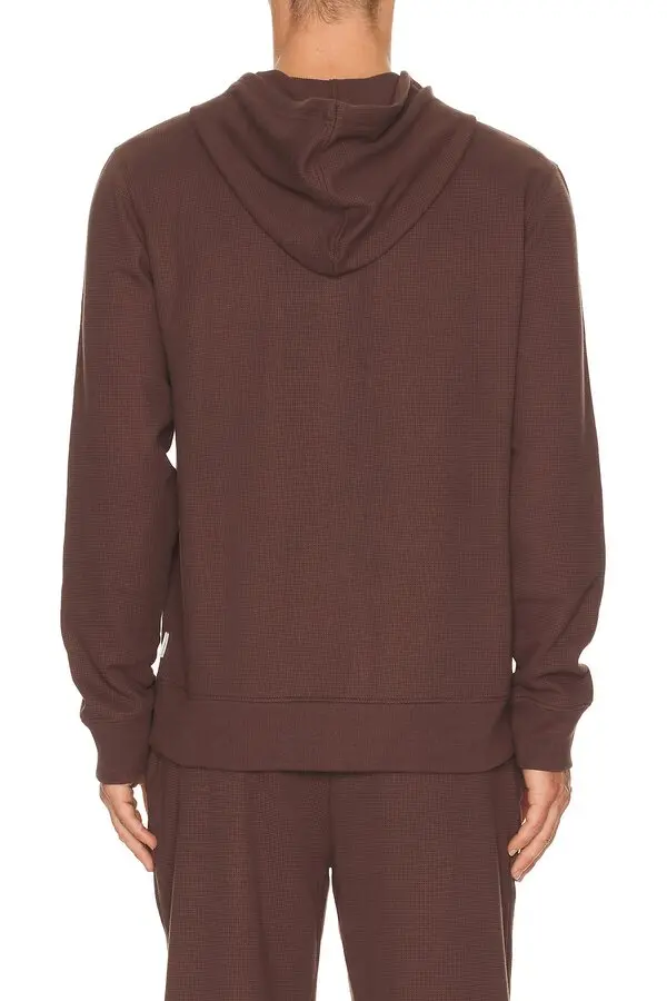 Onia Waffle Half Button Hoodie - Java