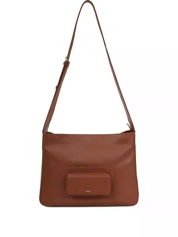 MISCI Moquequinha Leather Messenger Bag - Brown