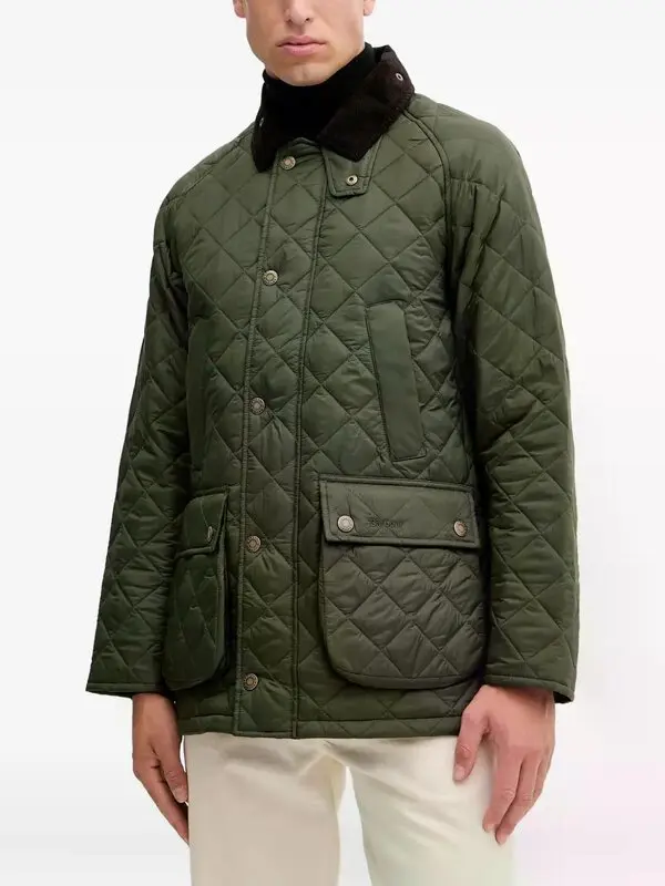 Barbour Bedale Corduroy-collar Jacket - Green