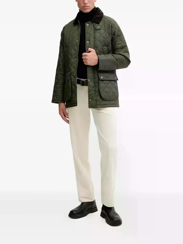 Barbour Bedale Corduroy-collar Jacket - Green