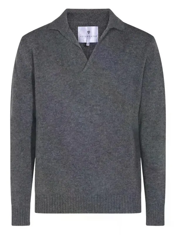 SEVEN GAUGE Wool Polo Sweater