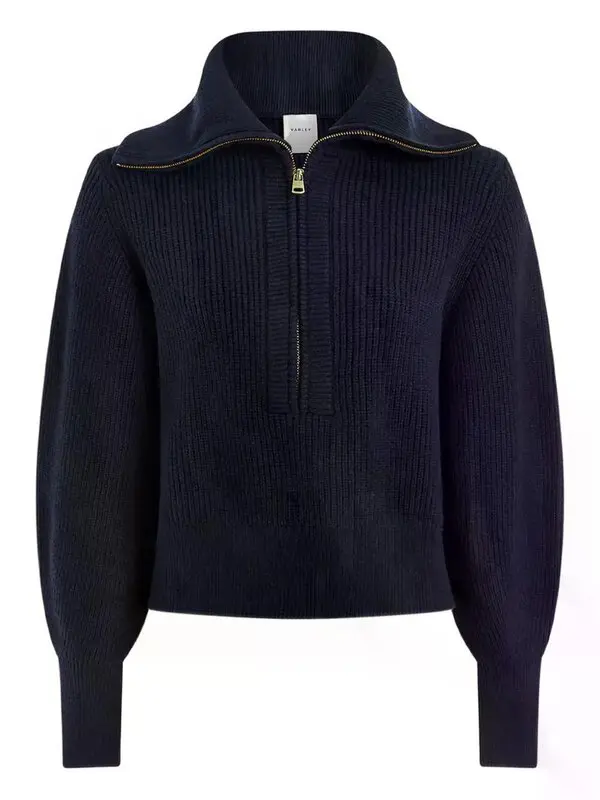 Varley Maura Half-zip Ribbed Sweater - Blue