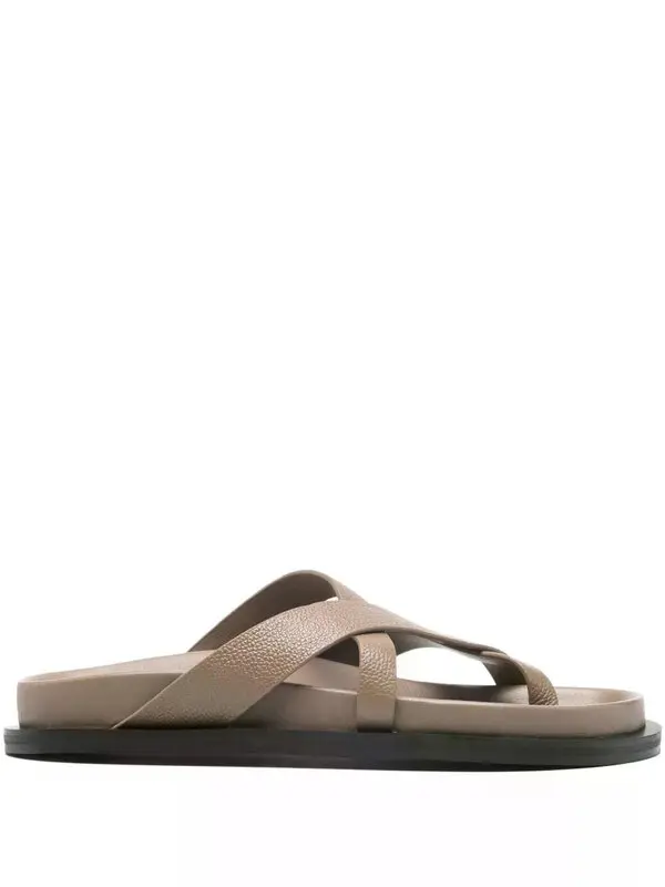 A.emery Claude Flat Sandals - Brown