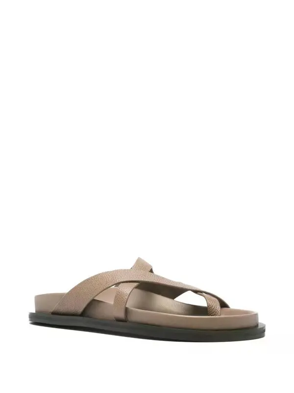 A.emery Claude Flat Sandals - Brown
