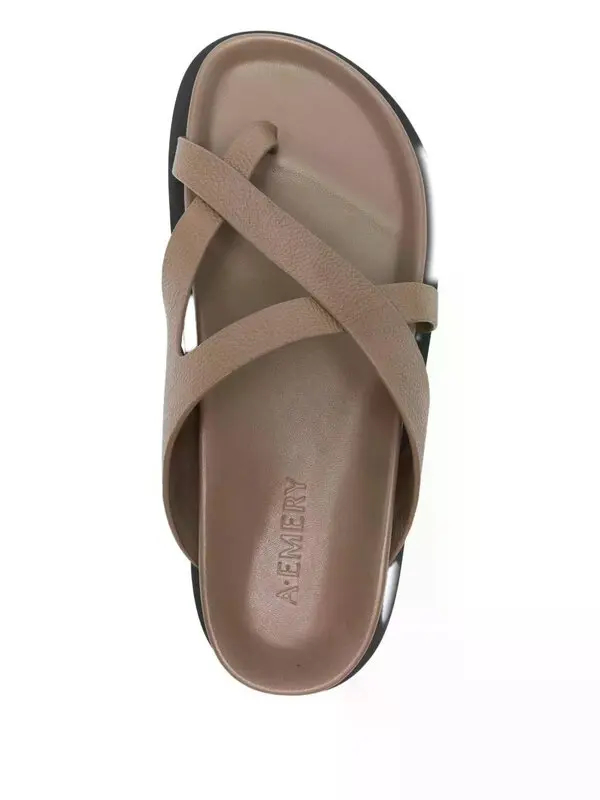 A.emery Claude Flat Sandals - Brown