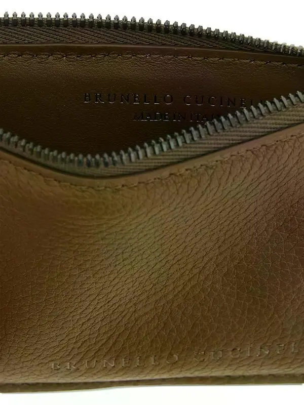 Brunello Cucinelli Embossed-logo Zipper Card Holder