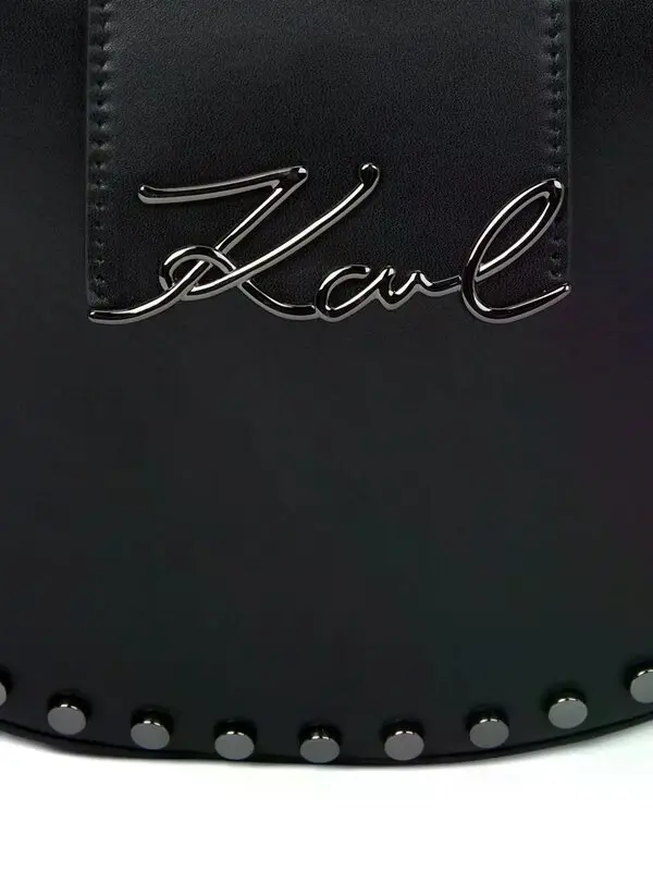 Karl Lagerfeld K/signature Stud-embellished Shoulder Bag
