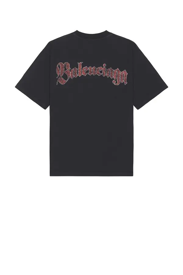 Balenciaga Medium Fit Tee In Black