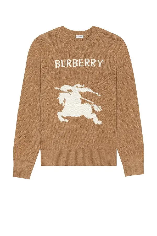 Burberry Bobby Intarsia Ekd Sweater - Camel