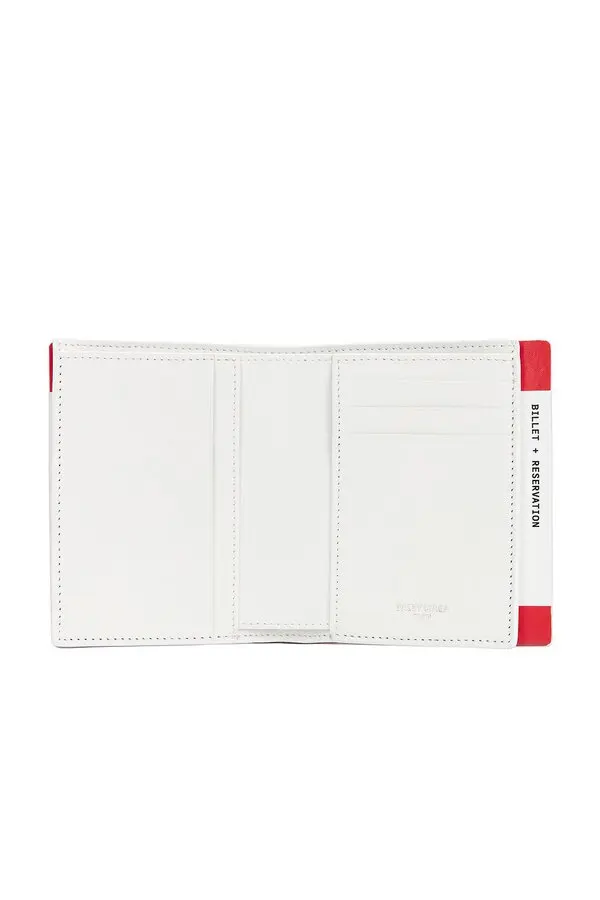 Balenciaga Boarding Pass Wallet In Red