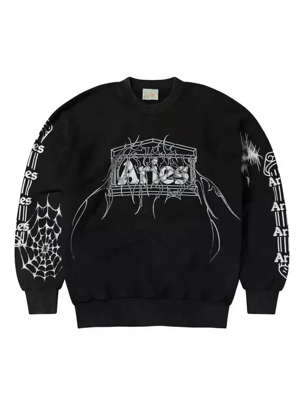 Aries Spider-web Print Sweatshirt