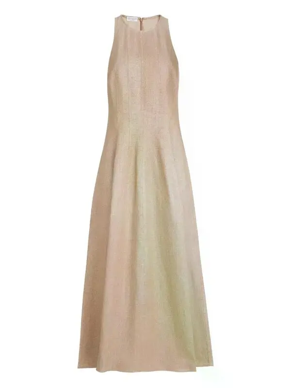 Brunello Cucinelli Maxi Sparkling-twill Dress
