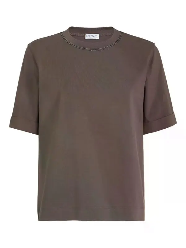 Brunello Cucinelli Monili-trim Cotton T-shirt