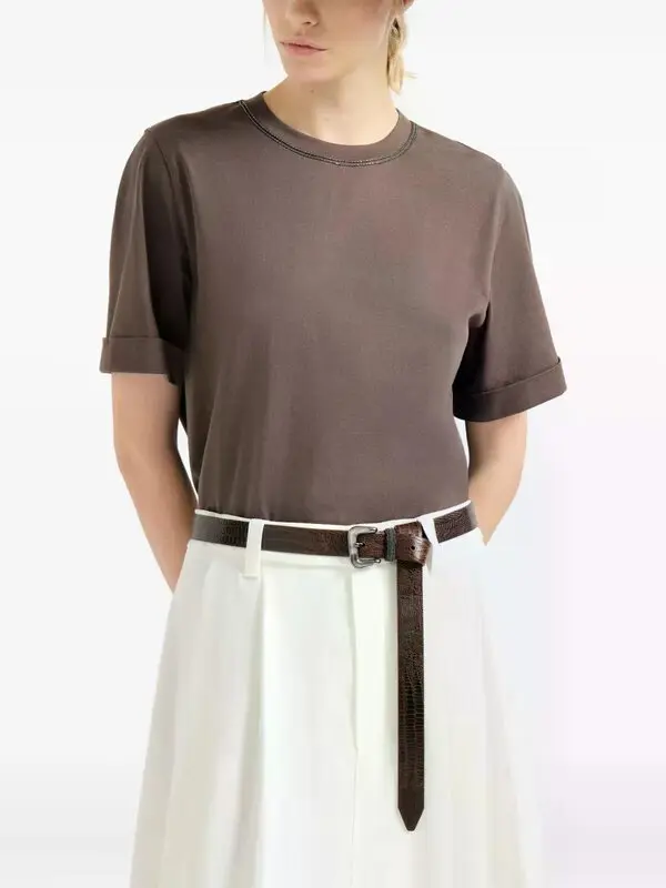 Brunello Cucinelli Monili-trim Cotton T-shirt