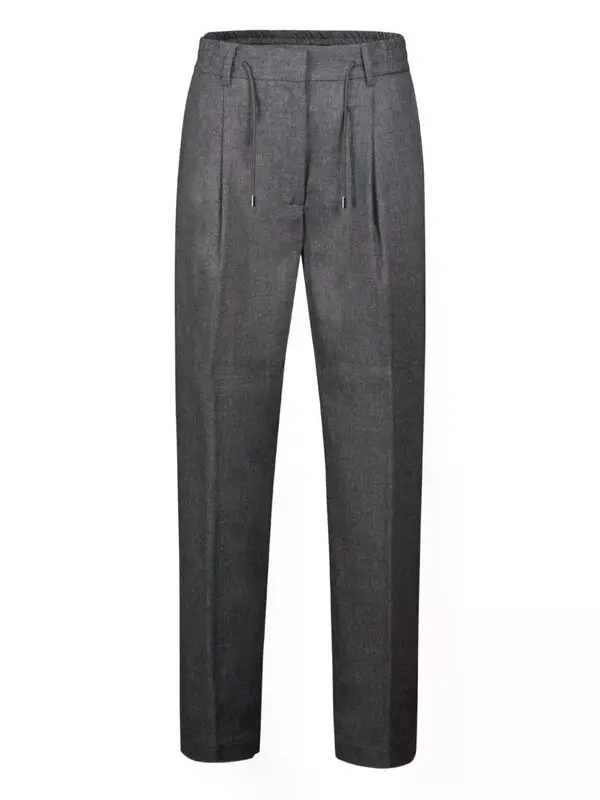 MOORER Drawstring-waist Pleated Trousers