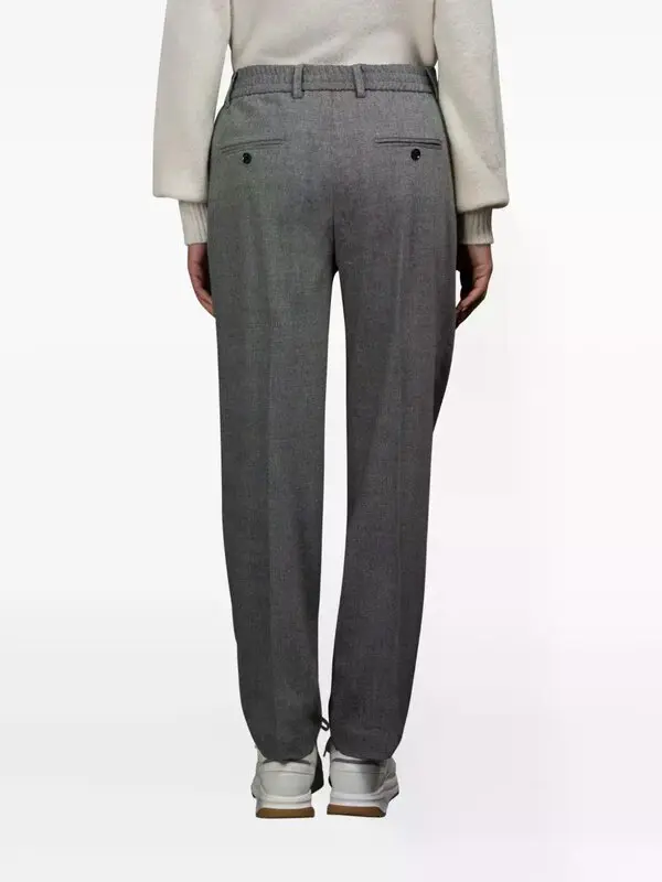 MOORER Drawstring-waist Pleated Trousers