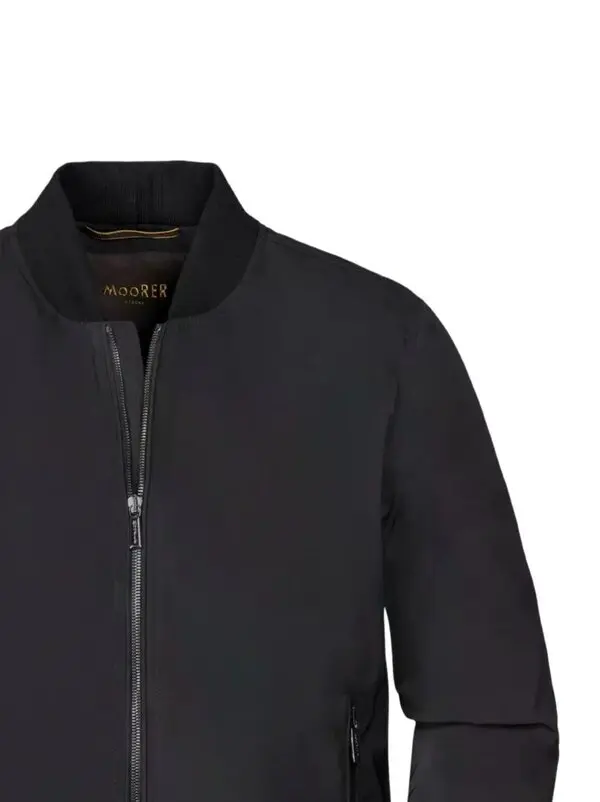 MOORER Zip-up Bomber Jacket - Black