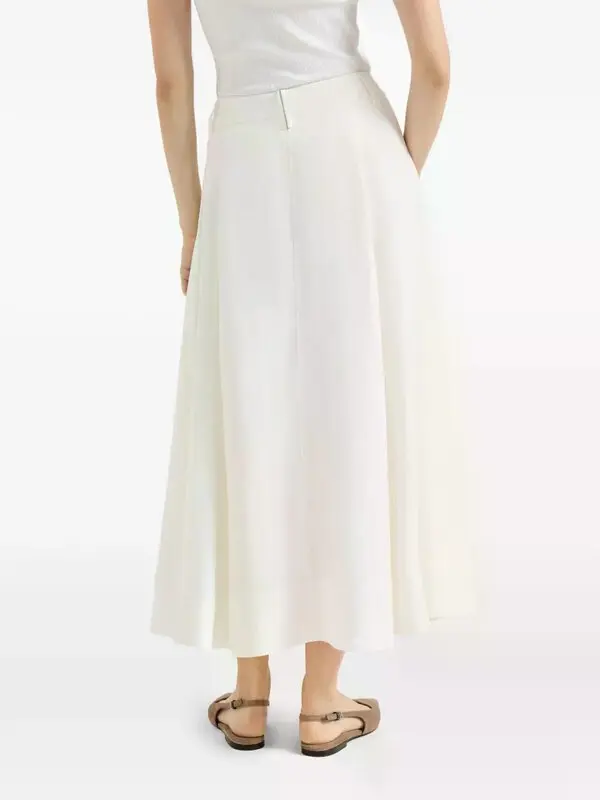 Brunello Cucinelli Monili-detail Midi Skirt - White