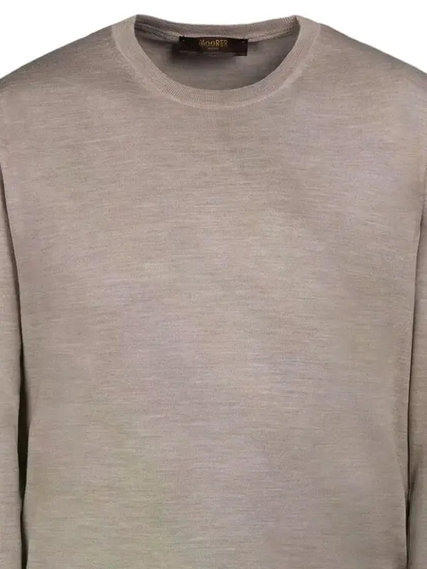 MOORER Orvieto Crew-neck Sweater - Neutrals