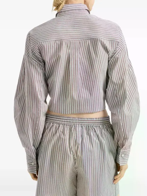 Brunello Cucinelli Striped Poplin Shirt - White