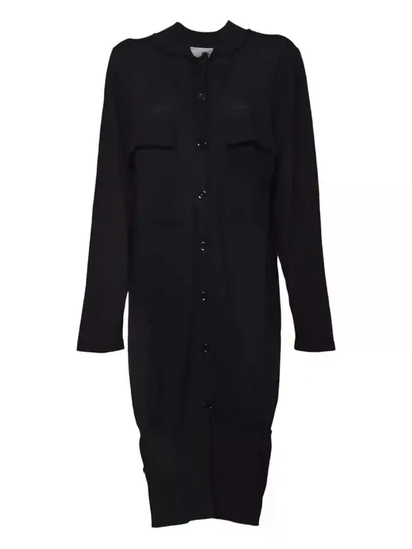 SOLOTRE Buttoned Knitted Midi Dress