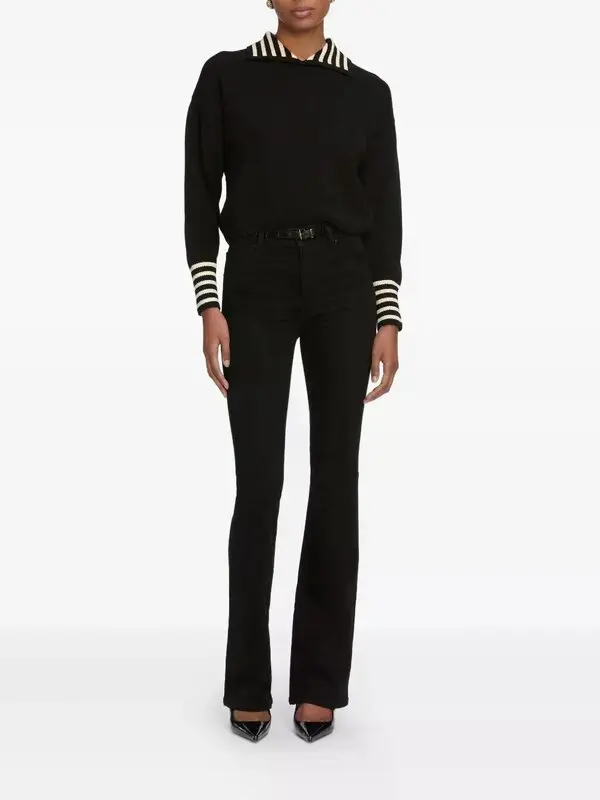 FRAME Striped Sweater - Black