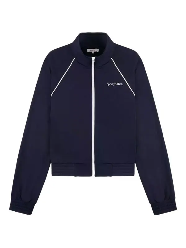 Sporty & Rich Trimmed Zip-up Top