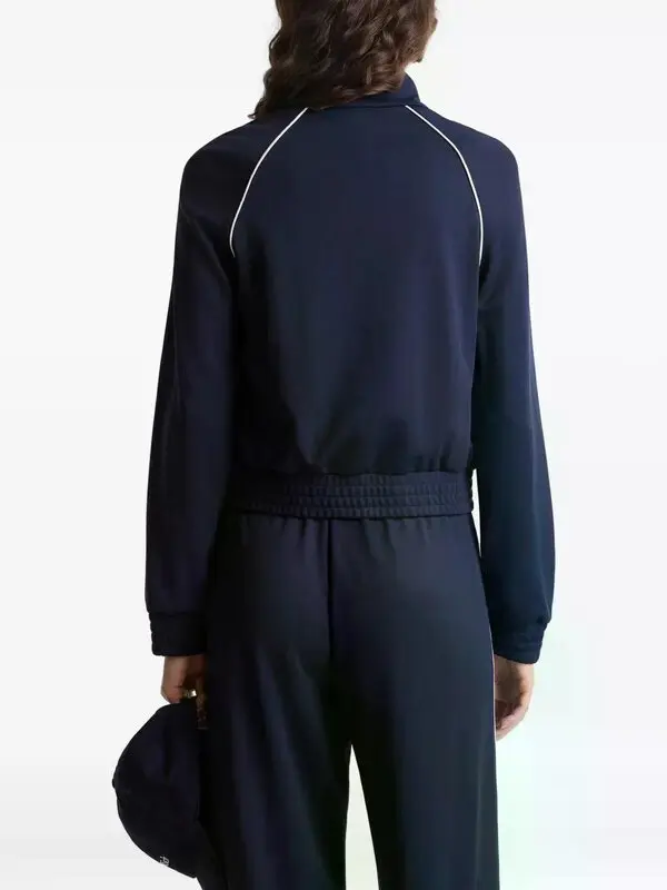 Sporty & Rich Trimmed Zip-up Top