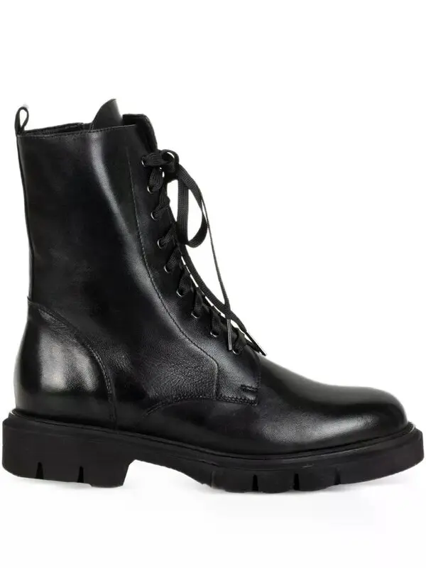 LUCA GROSSI Lace-up Leather Combat Boots