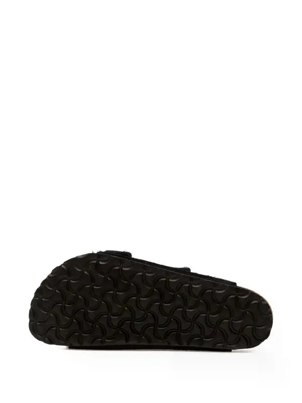 BIRKENSTOCK Arizona Shearling Buckled Sandals - Black