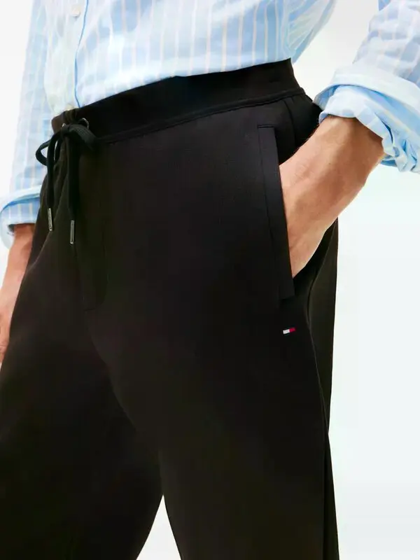 Tommy Hilfiger Flag Drawstring Track Pants - Black