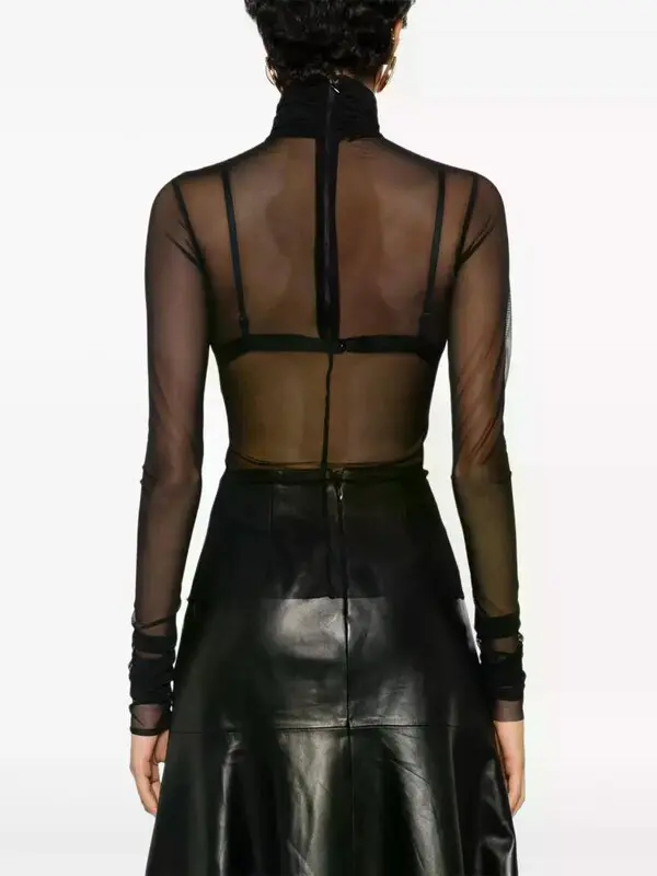 RHIZOME Sovino Tulle Turtleneck Top