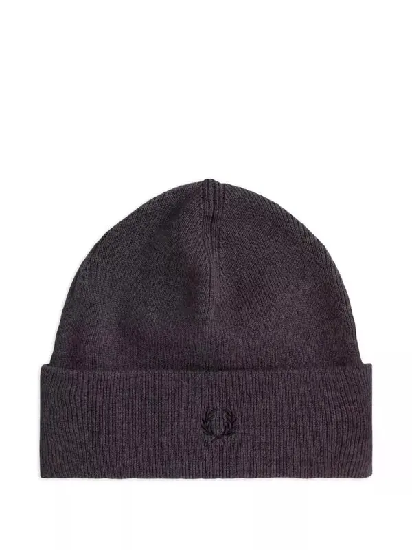 Fred Perry Logo-embroidered Beanie - Grey