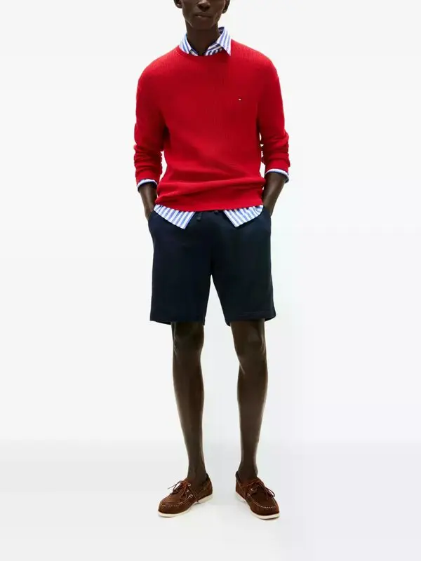 Tommy Hilfiger Logo-embroidered Drawstring Shorts - Blue