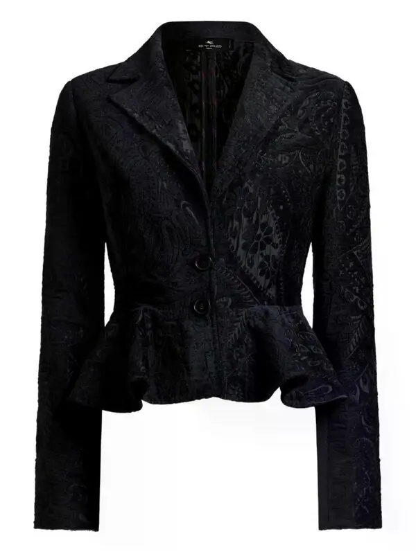 Etro Floral Paisley Single-breasted Blazer