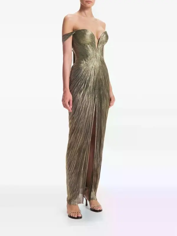 MARIA LUCIA HOHAN Martina Pleated Maxi Dress