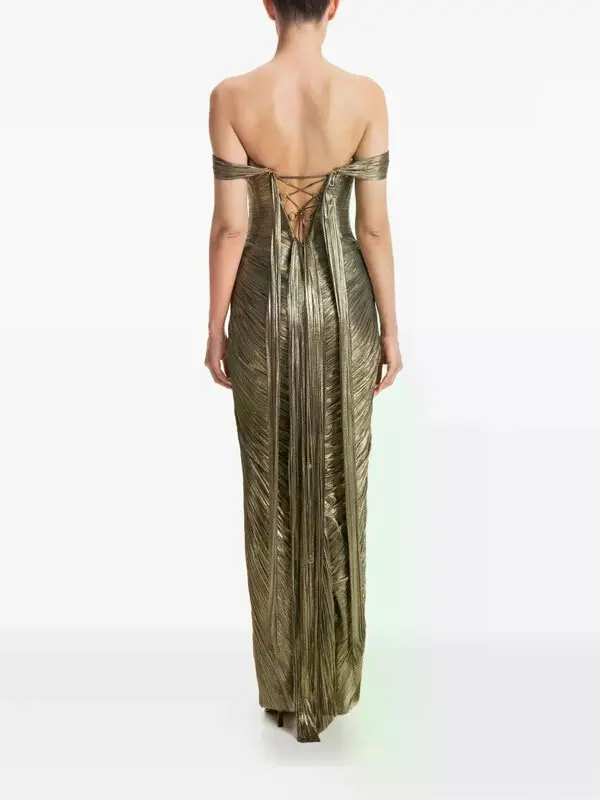 MARIA LUCIA HOHAN Martina Pleated Maxi Dress