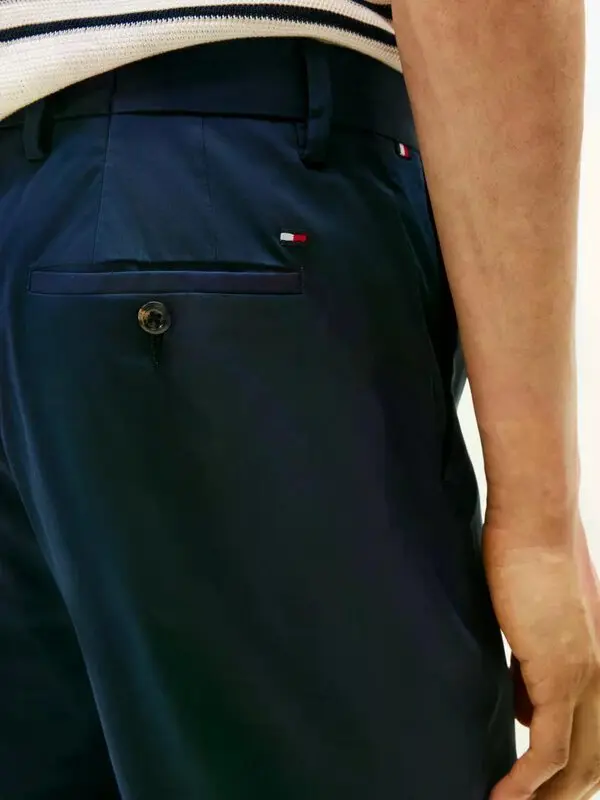 Tommy Hilfiger Button Logo-embroidered Trousers